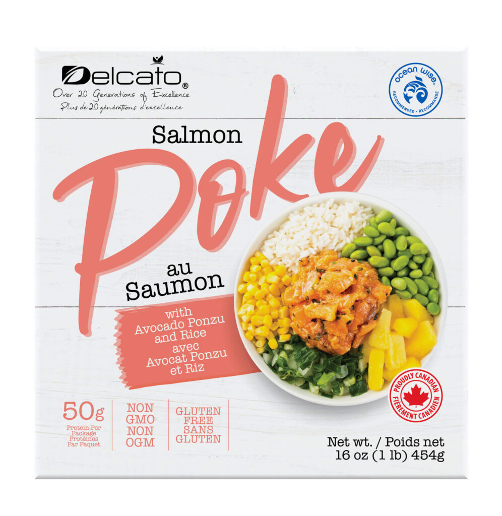 Salmon Poke Bowl with Avocado Ponzu and Rice – Delcato